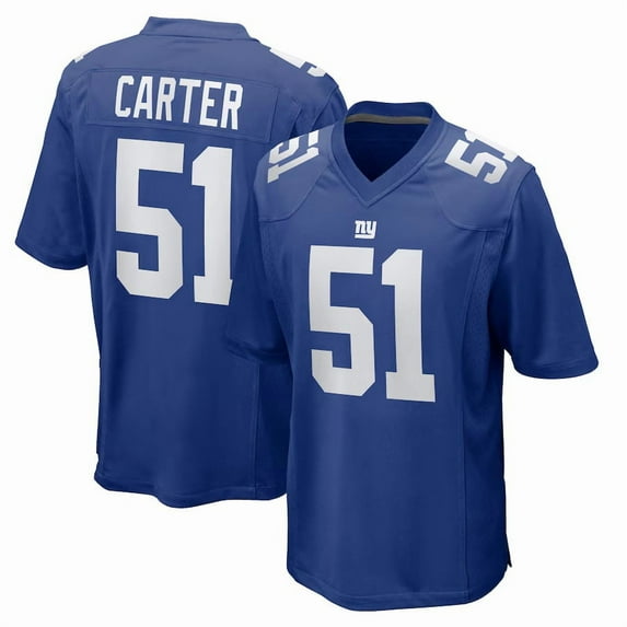 Men's New York G Carter 51 Royal Sports Player Game Stitched Name ...