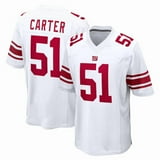Men's New York G Carter 51 White Sports Player Game Stitched Name ...