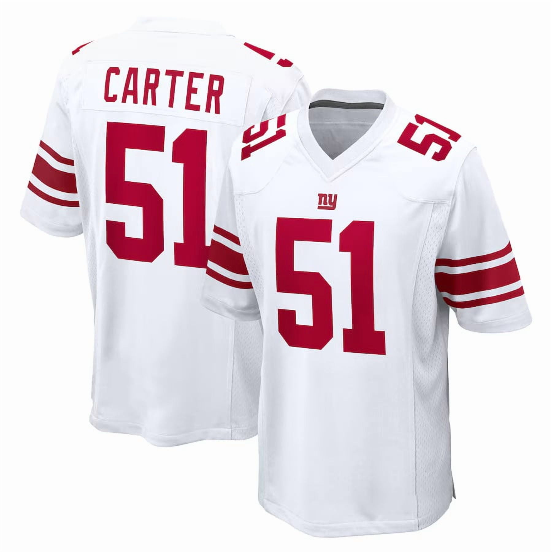 Men's New York G Carter 51 White Sports Player Game Stitched Name ...
