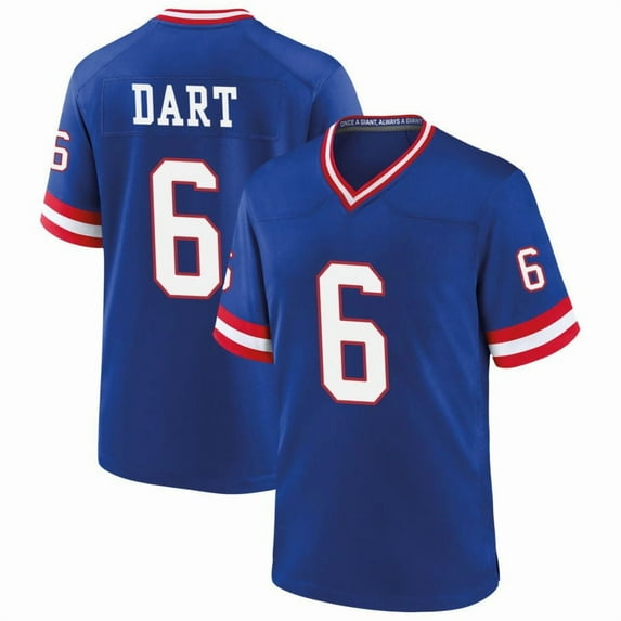 Men's New York G Dart 6 Royal Alternate Sports Player Game Stitched ...