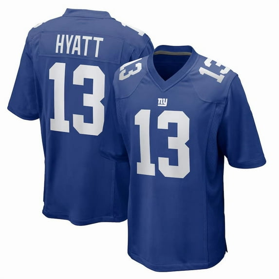 Men's New York G Hyatt 13 Royal Sports Player Game Stitched Name Number ...