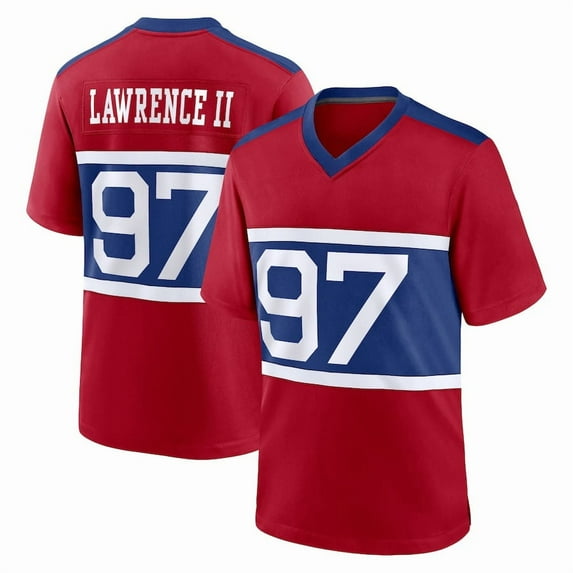 Men's New York G Lawrence II 97 Red Sports Player Game Stitched Name ...