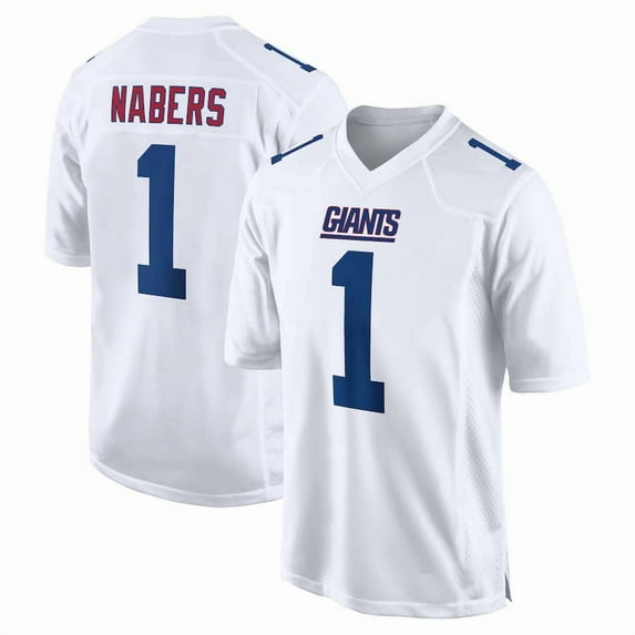Men's New York G Nabers 1 White Fashion Sports Player Game Stitched ...