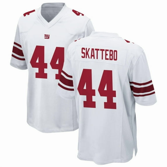 Men's New York G Skattebo 44 White Sports Player Game Stitched Name ...