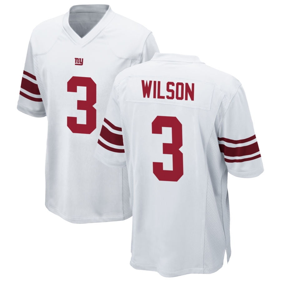 Men's New York G Wilson 3 White Sports Player Game Stitched Name Number ...