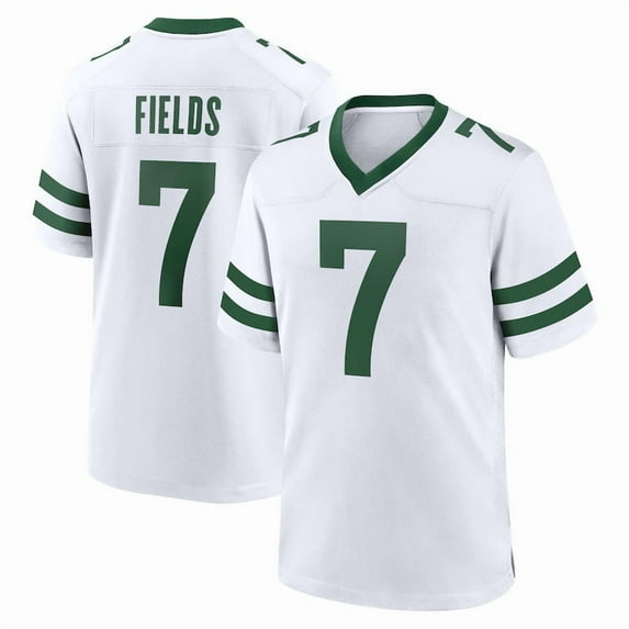 Men's New York J Fields 7 White Sports Player Game Stitched Name Number ...