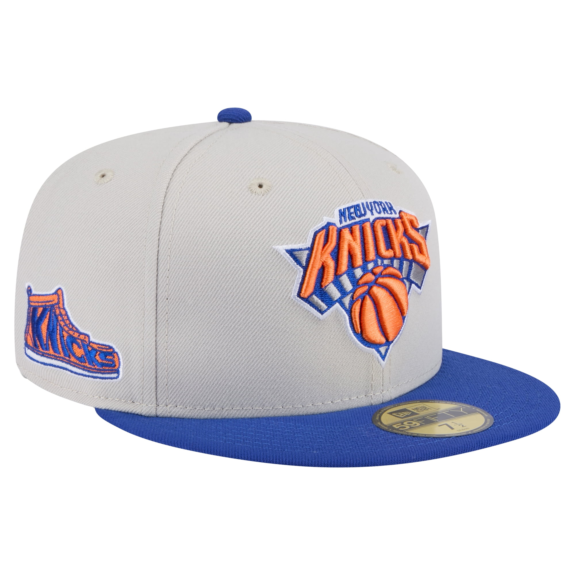 Men's New York Knicks New Era Stone Victory Grove Vintage Sidepatch ...