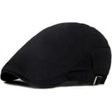 Men's Newsboy Cap Ivy Cotton Flat Hat Adjustable Cabbie Driving Hats ...