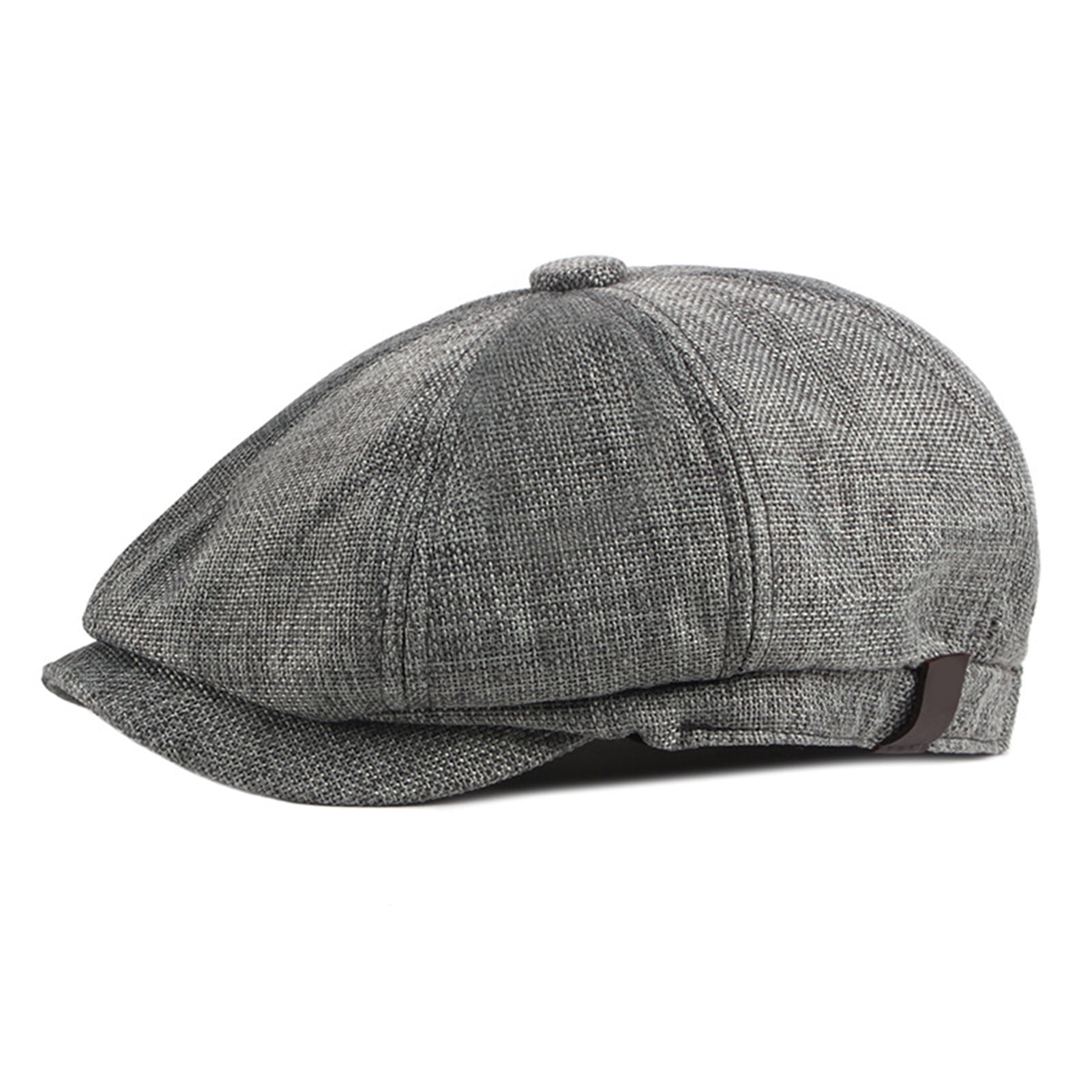 Men's Newsboy Cap Solid Color Newsboy Beret Hat for Men Cotton Gatsby ...