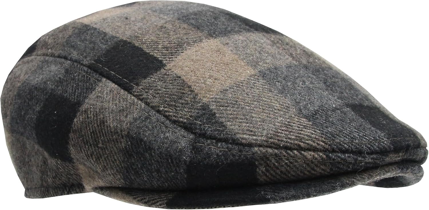 Men's Newsboy Caps Wool Blend Tweed Flat Caps Newsboy Hat for Men ...