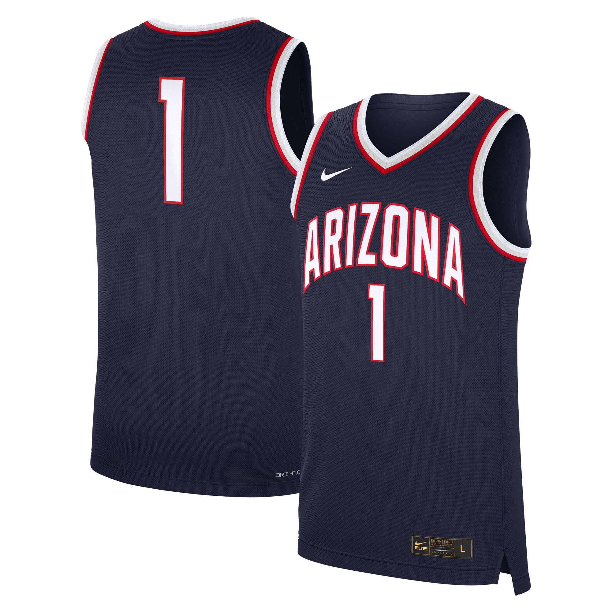 Men's Nike #1 Navy Arizona Wildcats Road Replica Jersey - Walmart.com