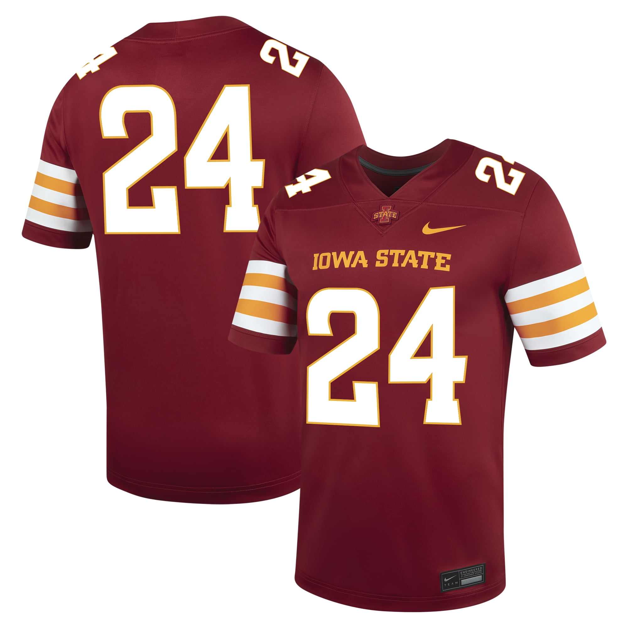Men's Nike #24 Cardinal Iowa State Cyclones Untouchable Football Jersey ...