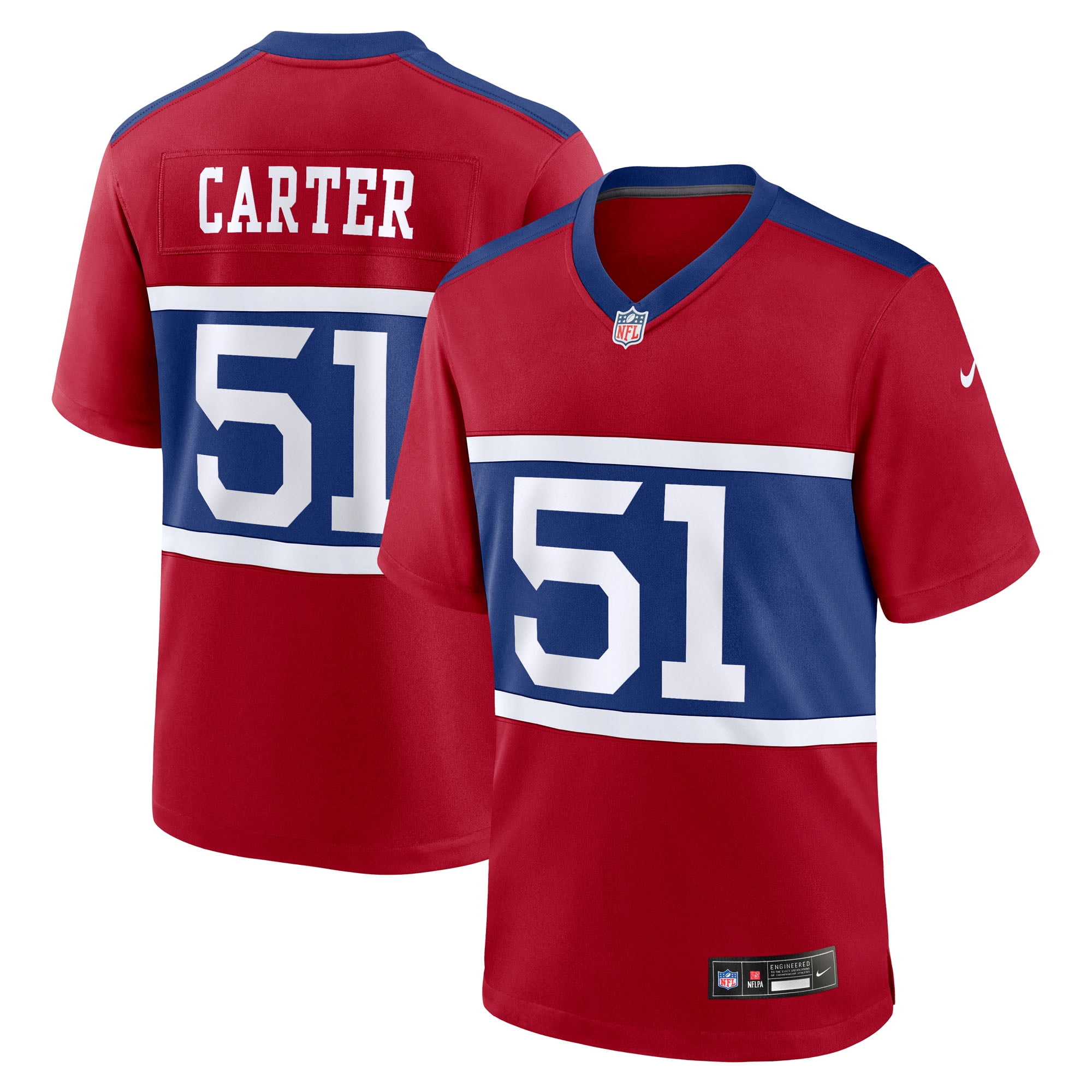 Men's Nike Abdul Carter Red New York Giants First Round Pick Alternate ...