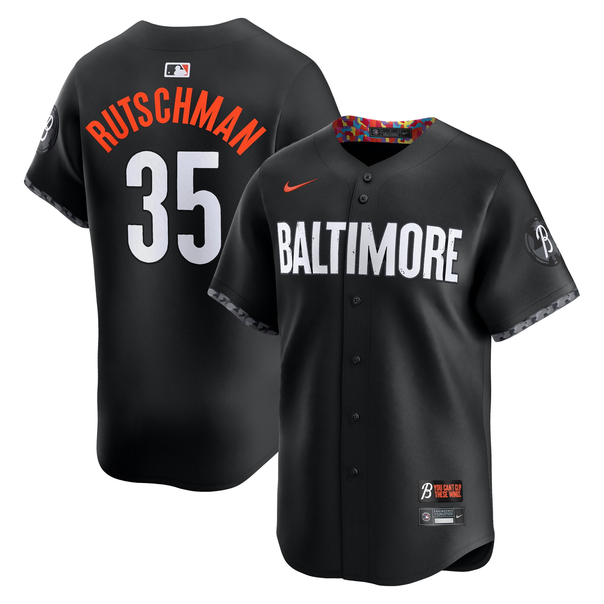 Men's Nike Adley Rutschman Black Baltimore Orioles City Connect Limited Jersey - Walmart.com