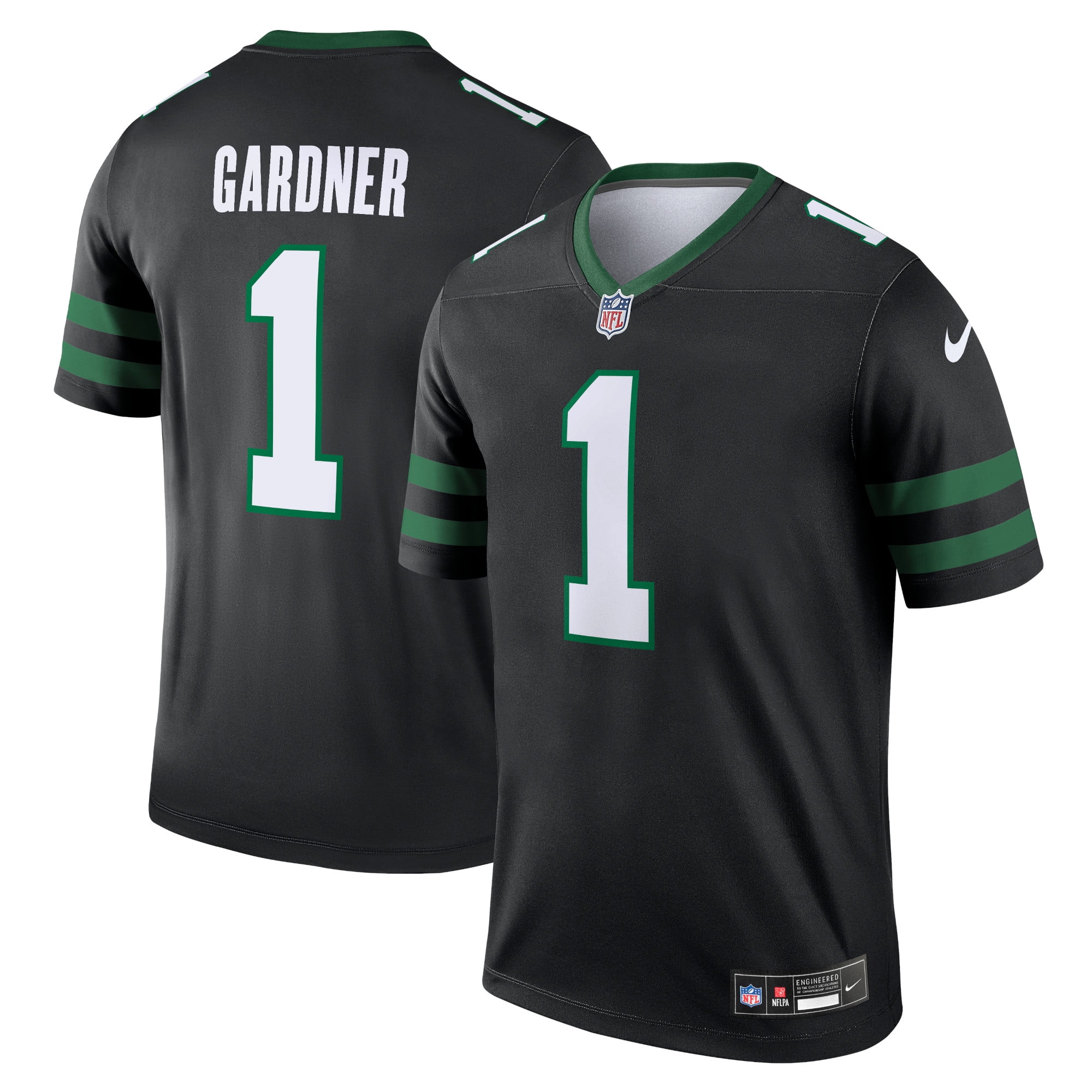 Men's Nike Ahmad Sauce Gardner Black New York Jets Alternate Legend ...