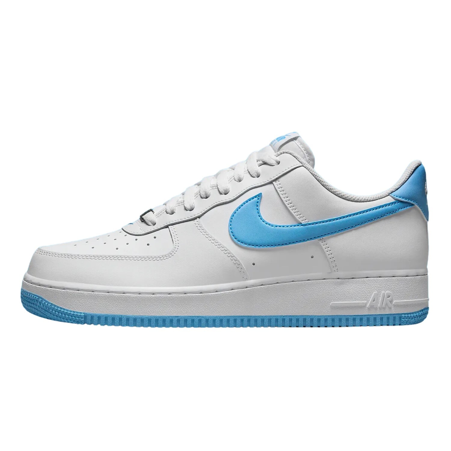 Men's Nike Air Force 1 '07 White/Aquarius Blue-White (FQ4296 100) - 12 ...