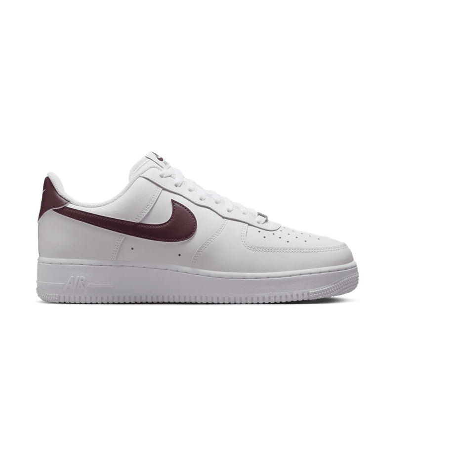 Men's Nike Air Force 1 '07 White/Burgundy Crush-White (FJ4146 112) - 10 ...