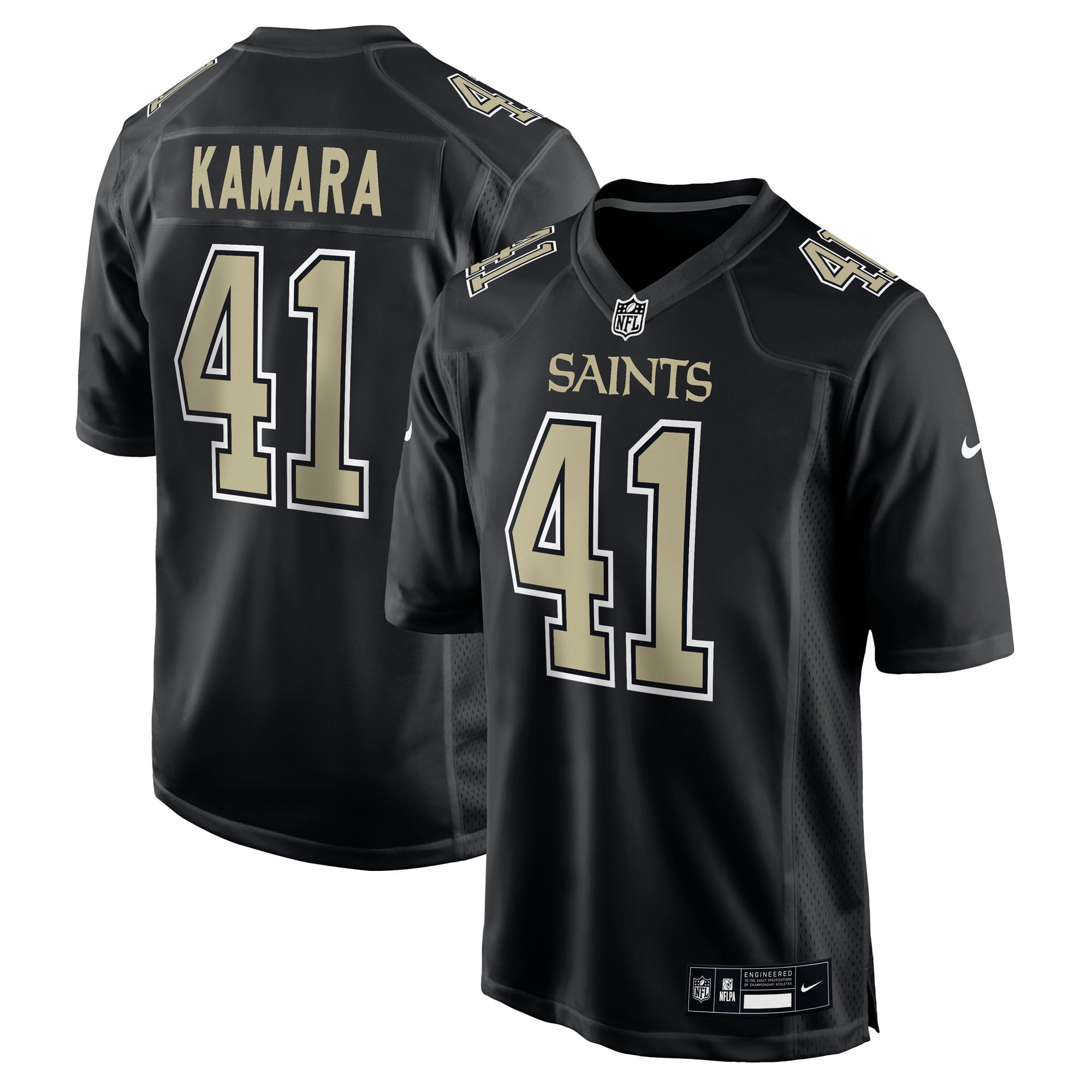 Men's Nike Alvin Kamara Carbon Black New Orleans Saints Fashion Game Jersey - Walmart.com