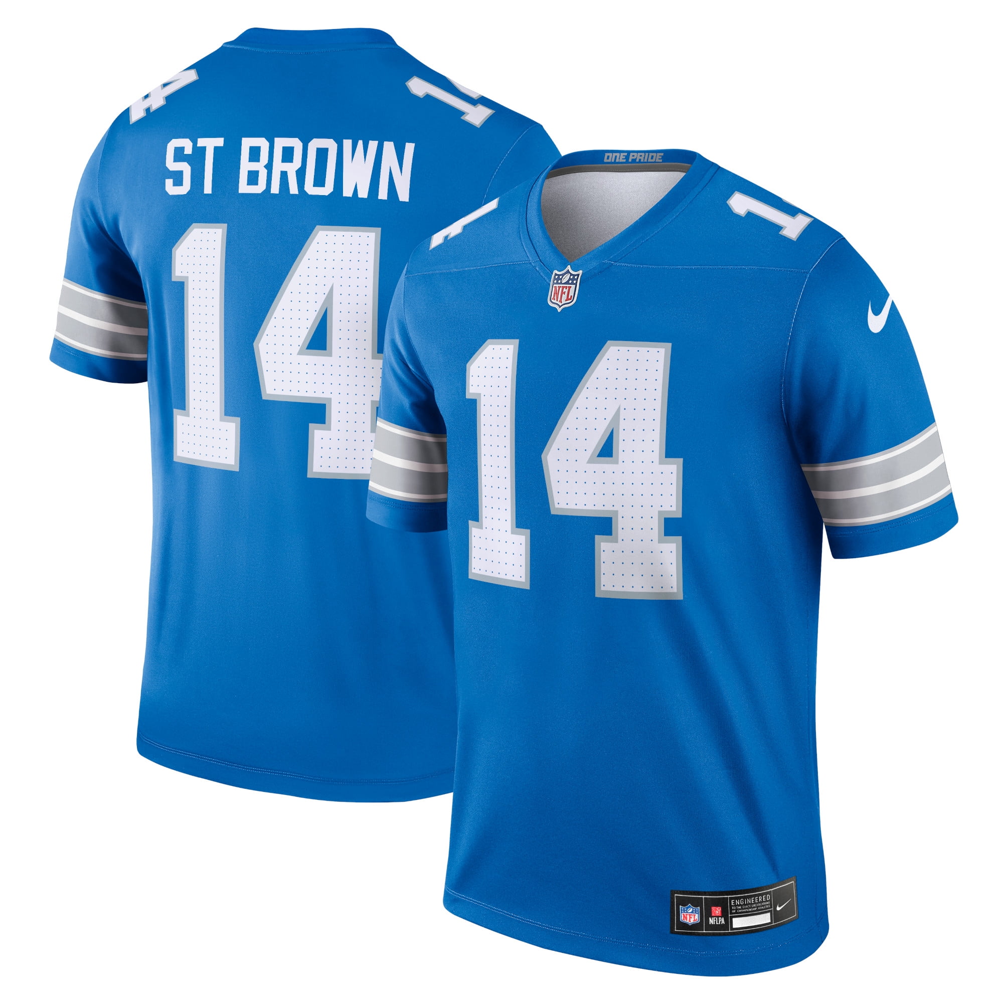 Men's Nike Amon-Ra St. Brown Blue Detroit Lions Legend Player ...