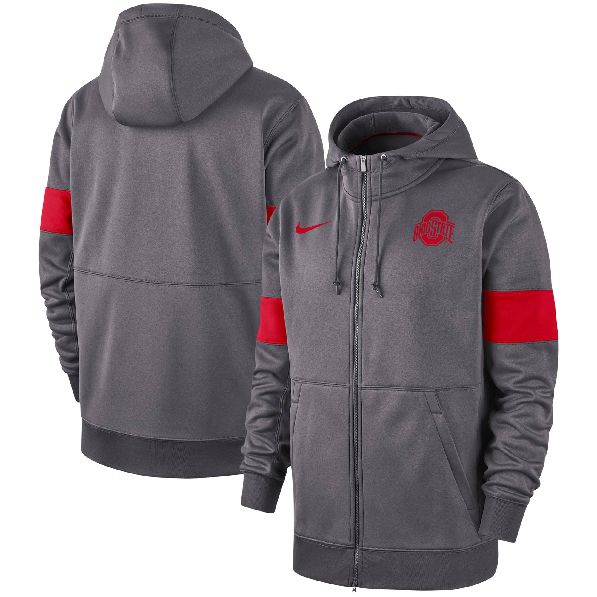 Men's Nike Anthracite Ohio State Buckeyes 2019 Sideline Performance Full-Zip Hoodie - Walmart.com