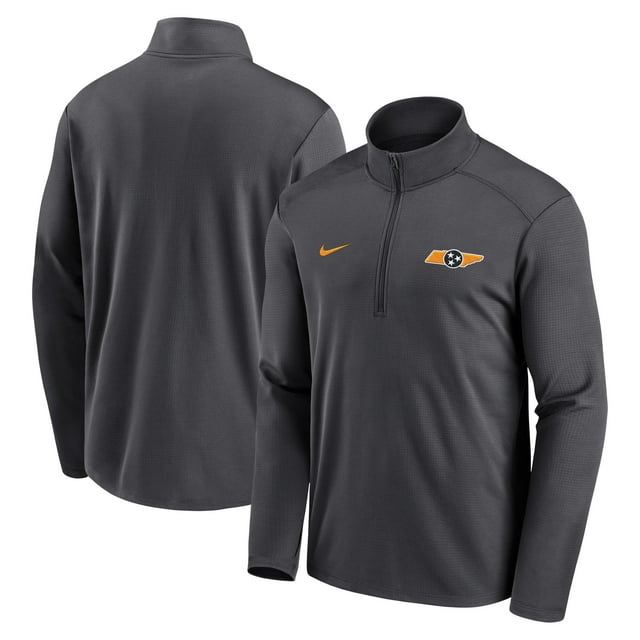 Men's Nike Anthracite Tennessee Volunteers Pacer Half-Zip Pullover Top - Walmart.com