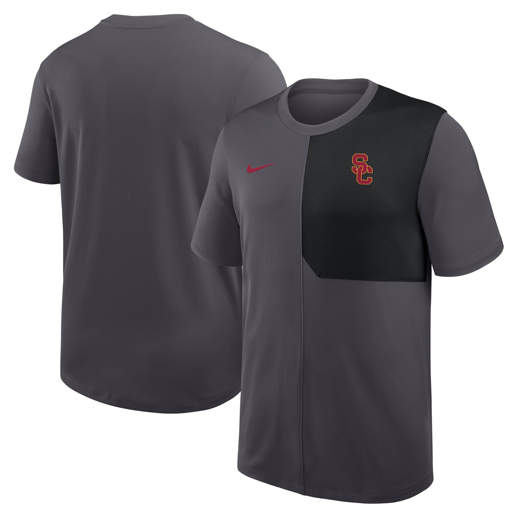 Men's Nike Anthracite USC Trojans 2025 Sideline UV Performance Coach T-Shirt - Walmart.com