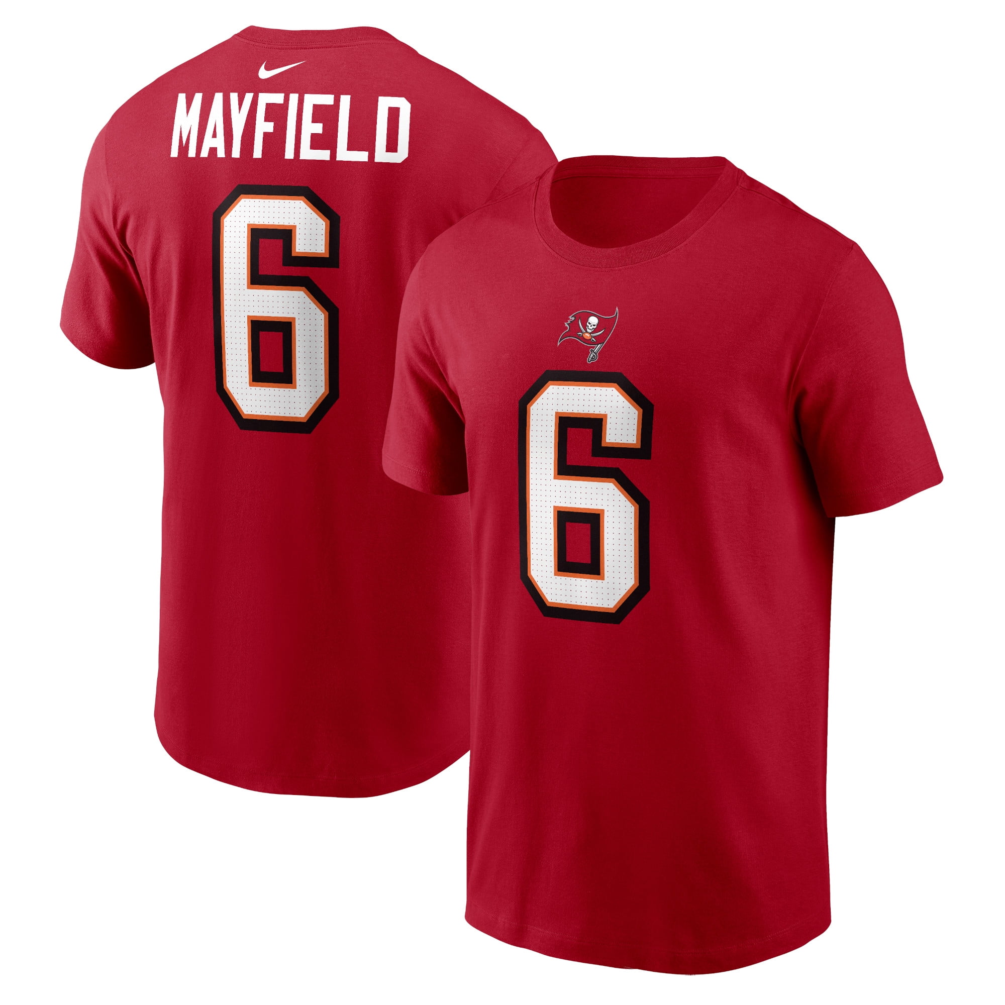 Men's Nike Baker Mayfield Red Tampa Bay Buccaneers Player Name & Number ...