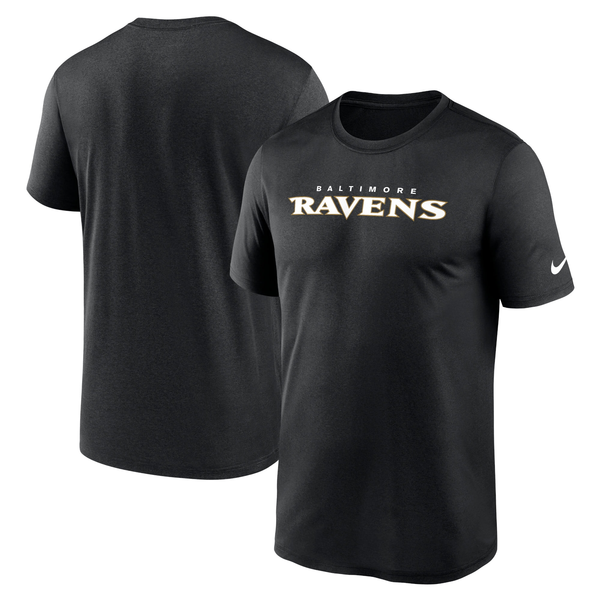 Men's Nike Black Baltimore Ravens Primetime Legend Wordmark Performance ...