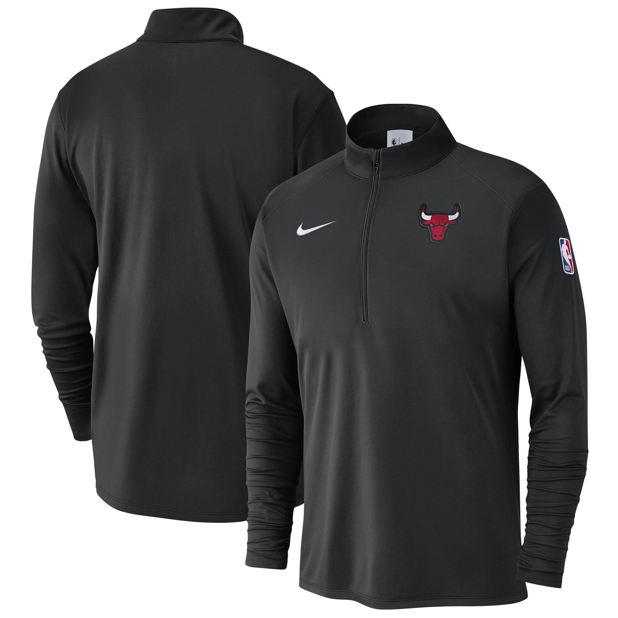 Men's Nike Black Chicago Bulls 2024/25 Courtside Performance Half-Zip ...