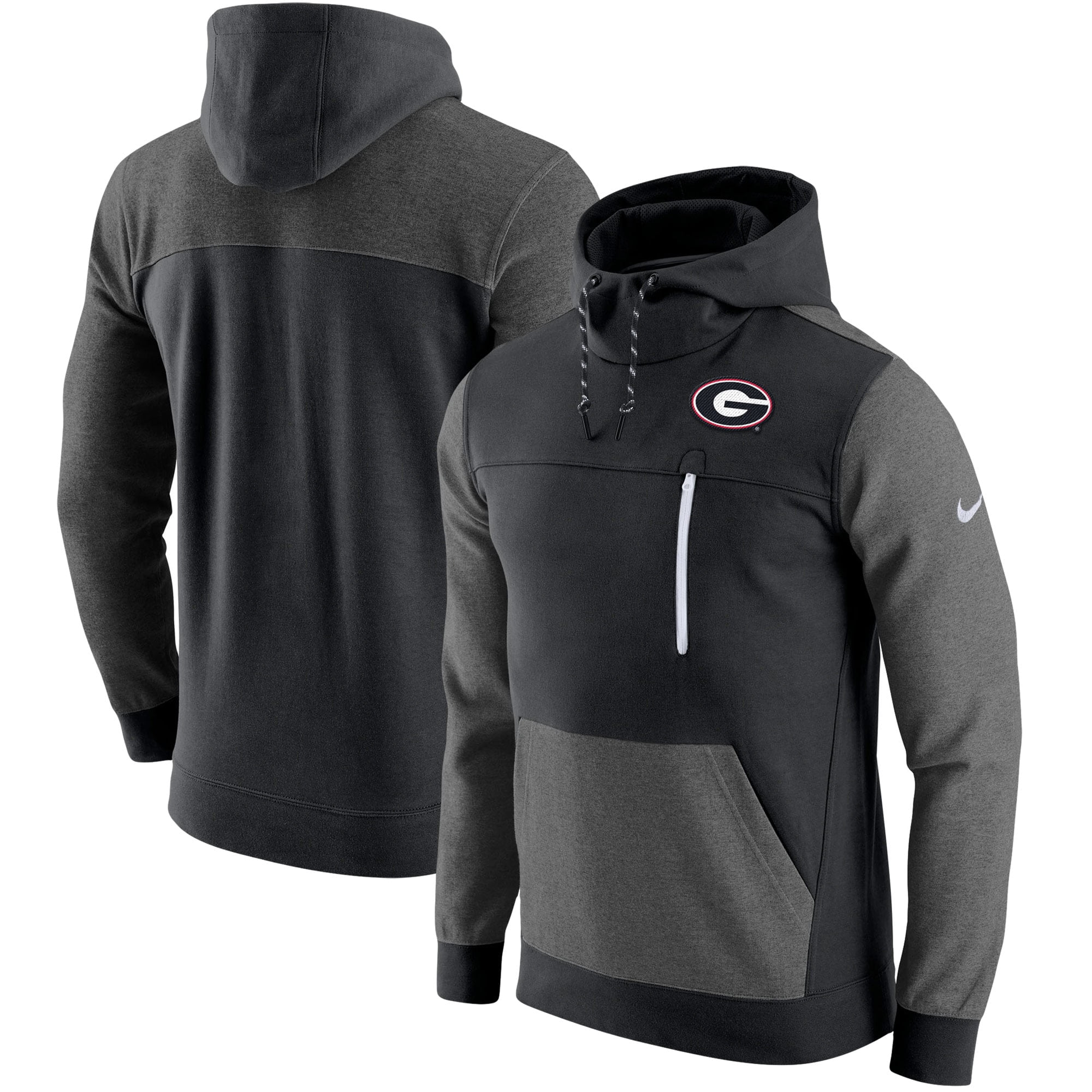 Men's Nike Black Georgia Bulldogs AV-15 2.0 Slim Fit Pullover Hoodie Color: Uga Black Size: 2XL ...