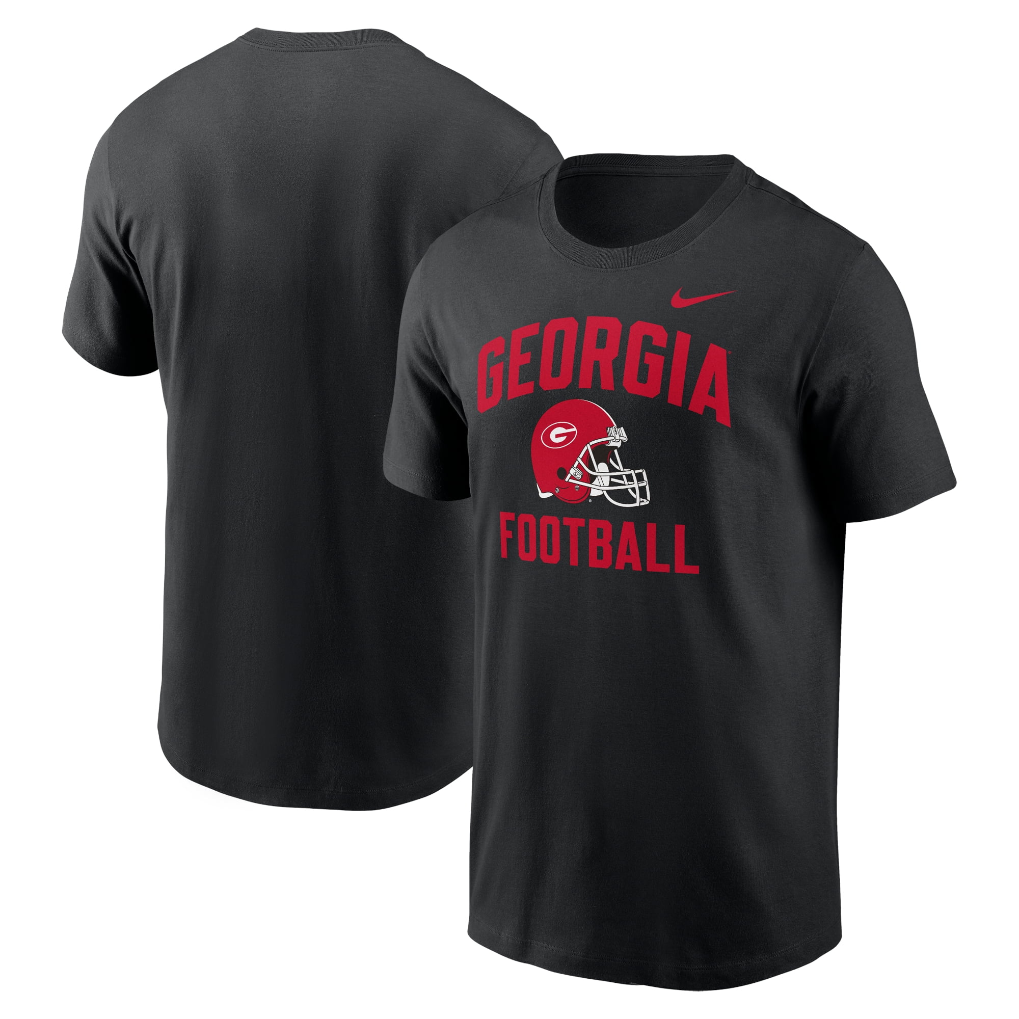 Men's Nike Black Georgia Bulldogs Campus Football Helmet T-Shirt ...