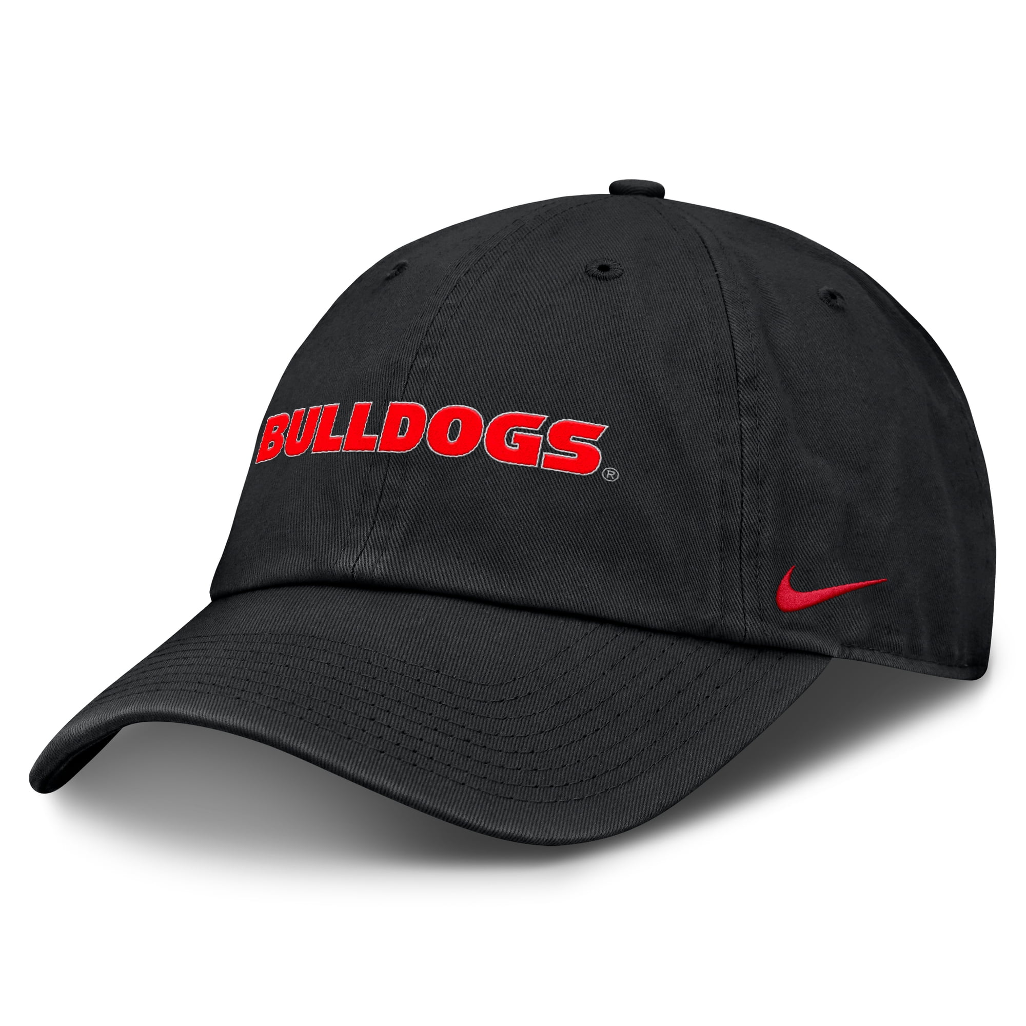 Men's Nike Black Georgia Bulldogs Core Club Mascot Wordmark Adjustable ...