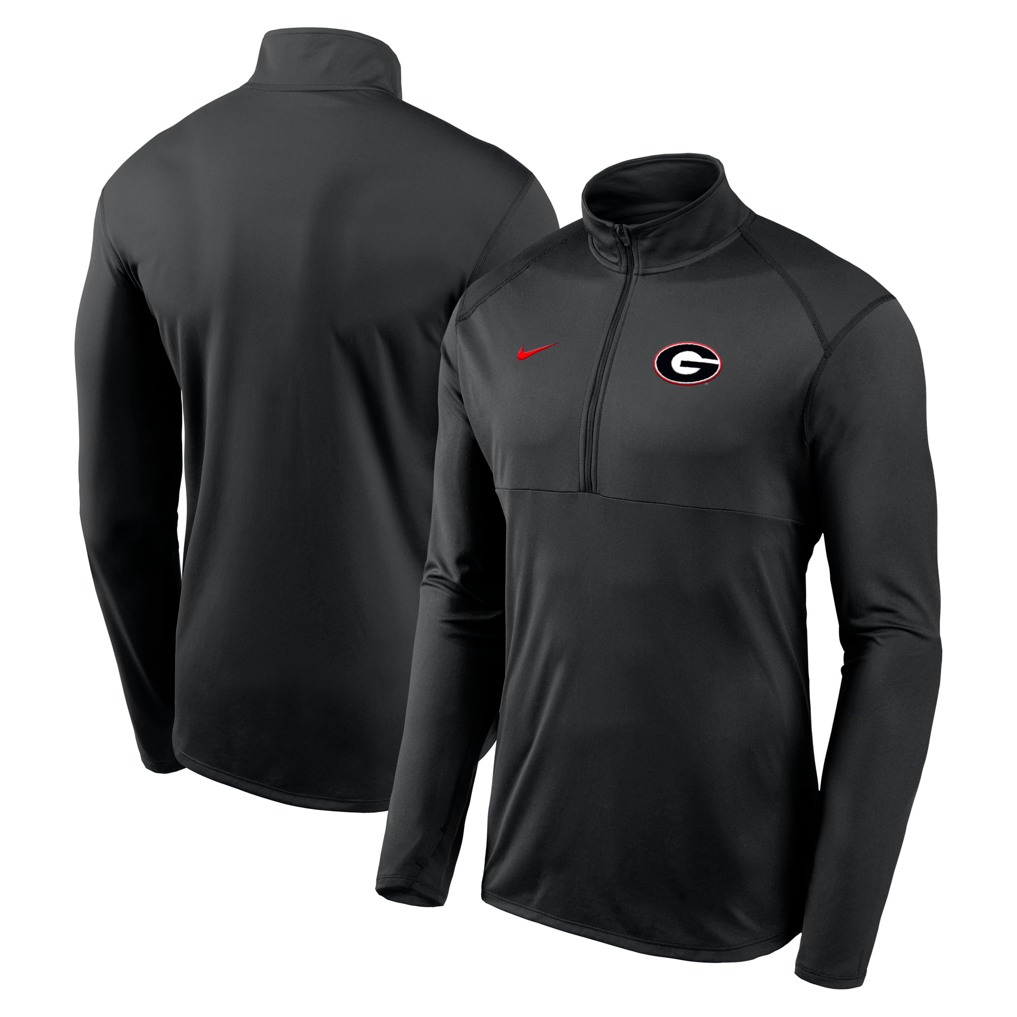 Men's Nike Black Georgia Bulldogs Primary Logo Element Half-Zip ...