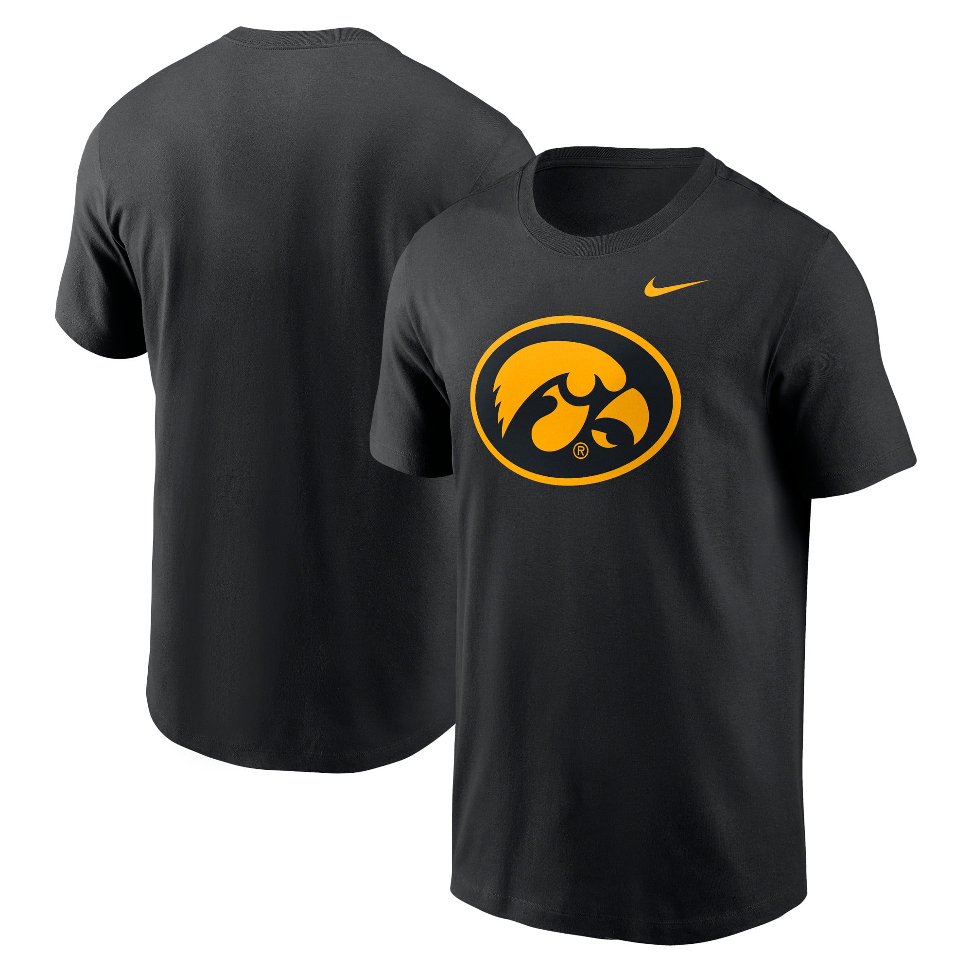 Men's Nike Black Iowa Hawkeyes Primetime Alternate Logo T-Shirt ...
