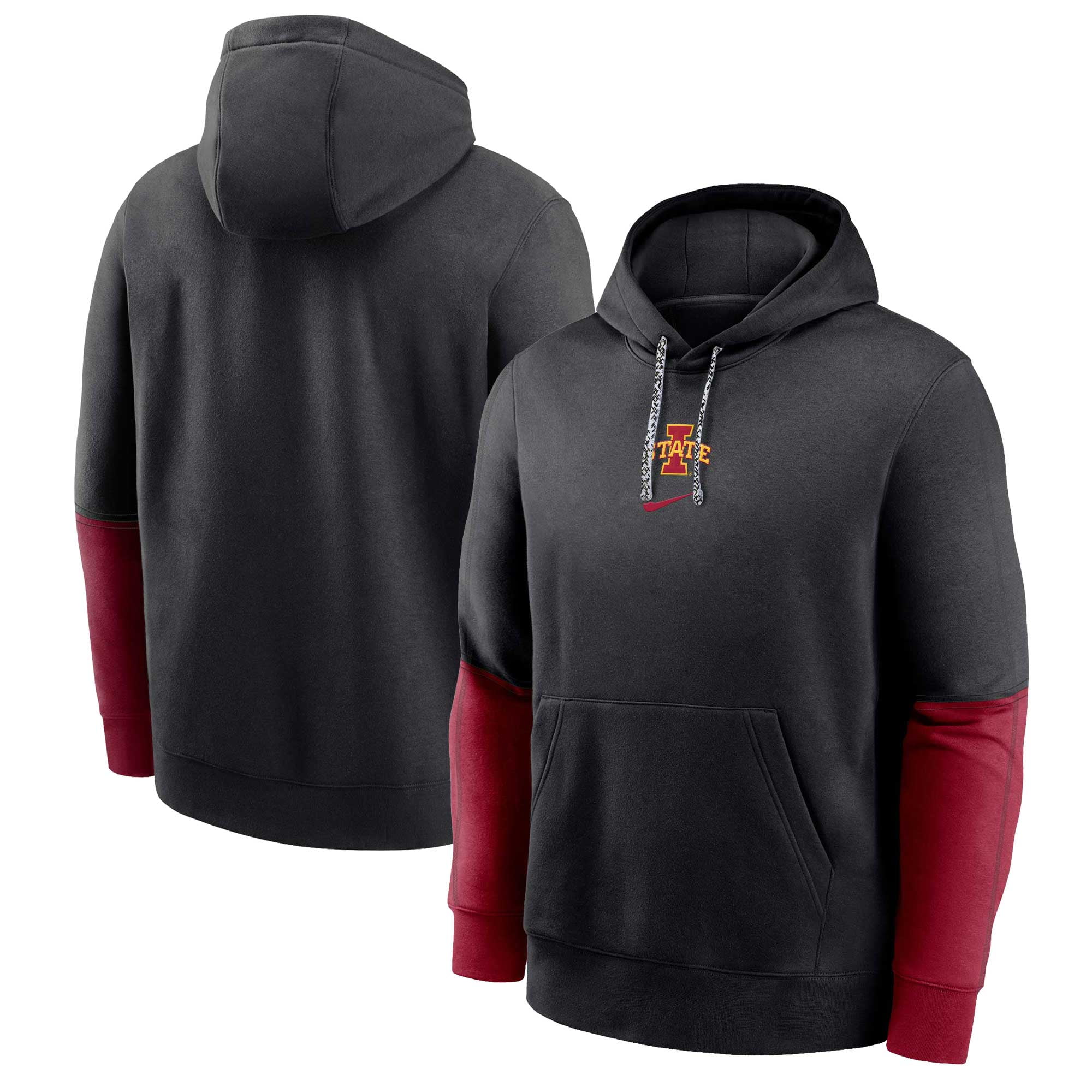 Men's Nike Black Iowa State Cyclones 2024 Sideline Club Fleece Pullover ...