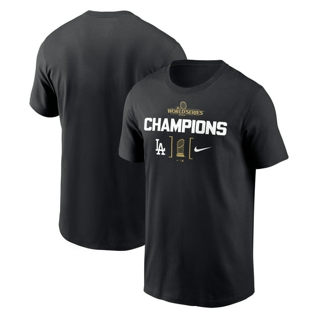 Men's Nike Black Los Angeles Dodgers 2024 World Series Champions Trophy ...