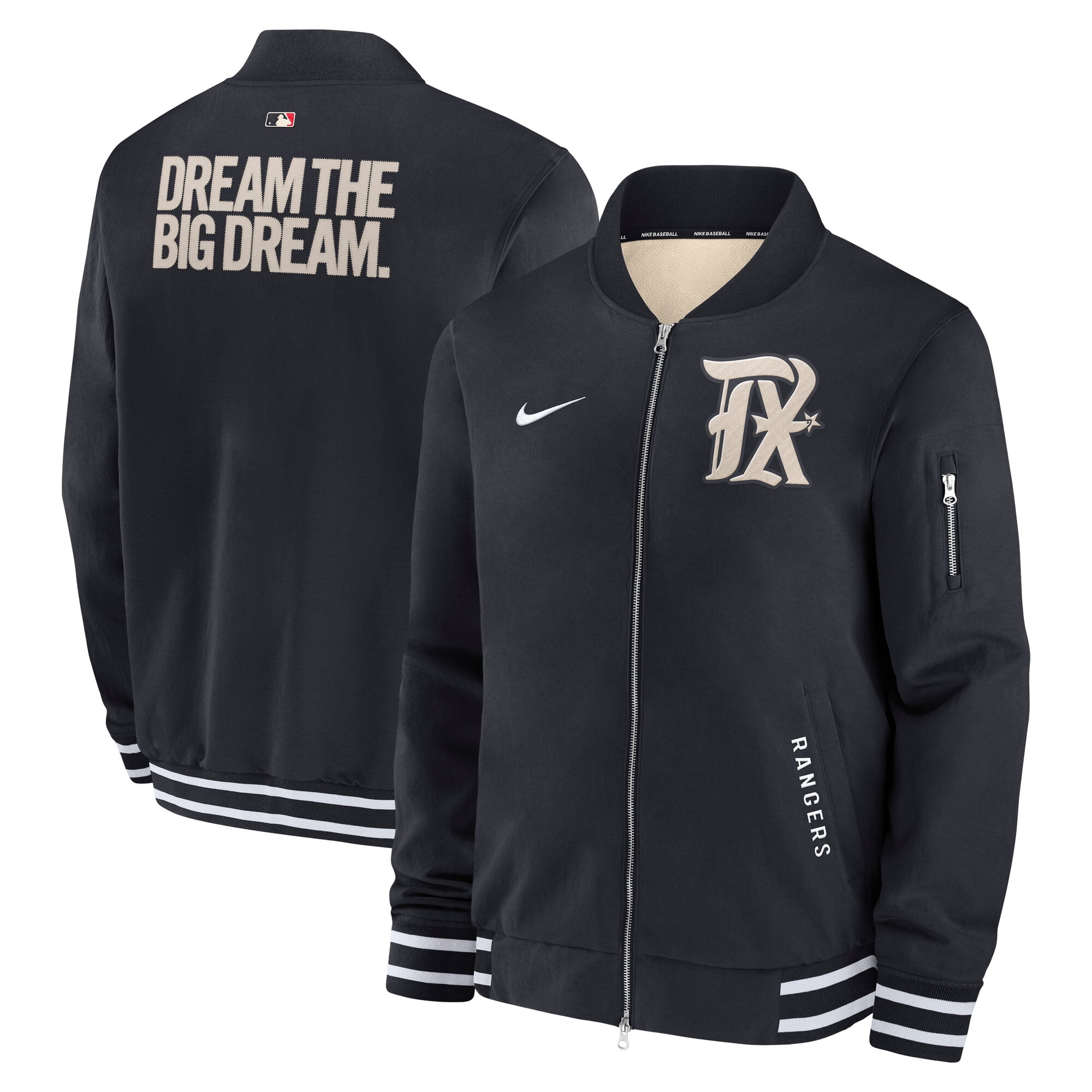 Men's Nike Black Texas Rangers Authentic Collection City Connect Full ...