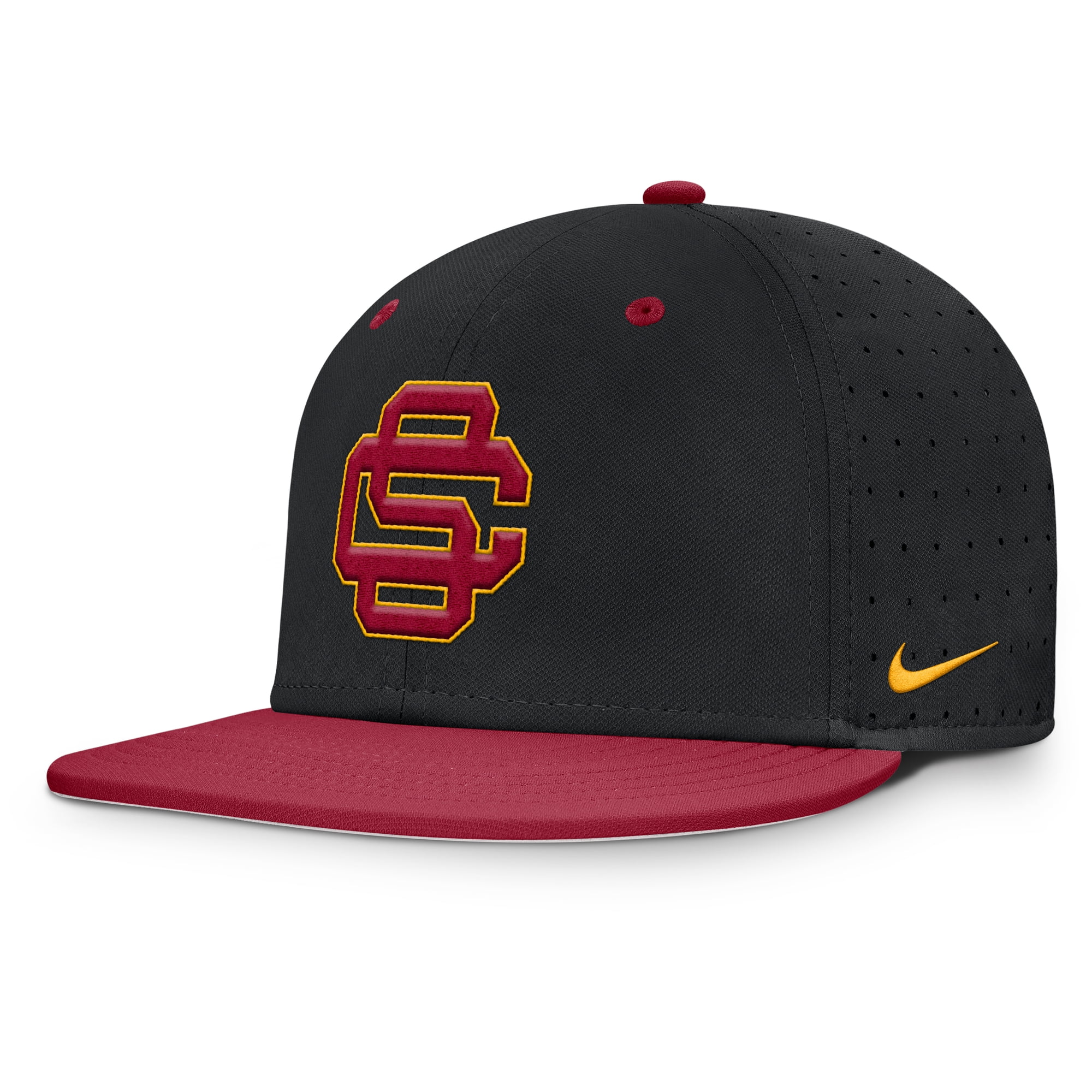 Men's Nike Black USC Trojans On-Field Dugout True Performance Fitted ...