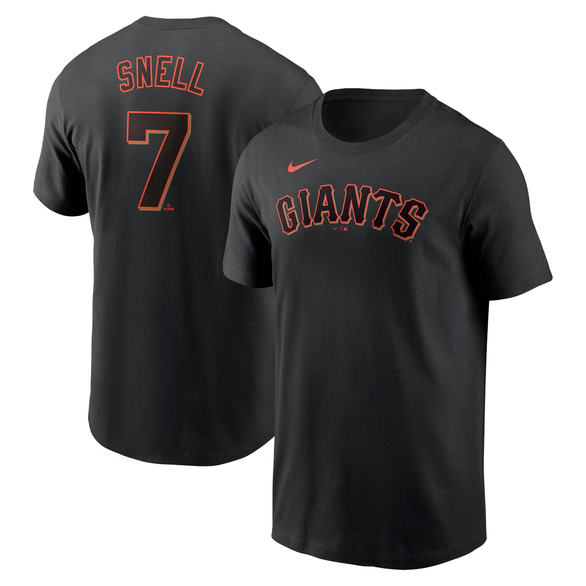 Men's Nike Blake Snell Black San Francisco Giants Fuse Name & Number T ...
