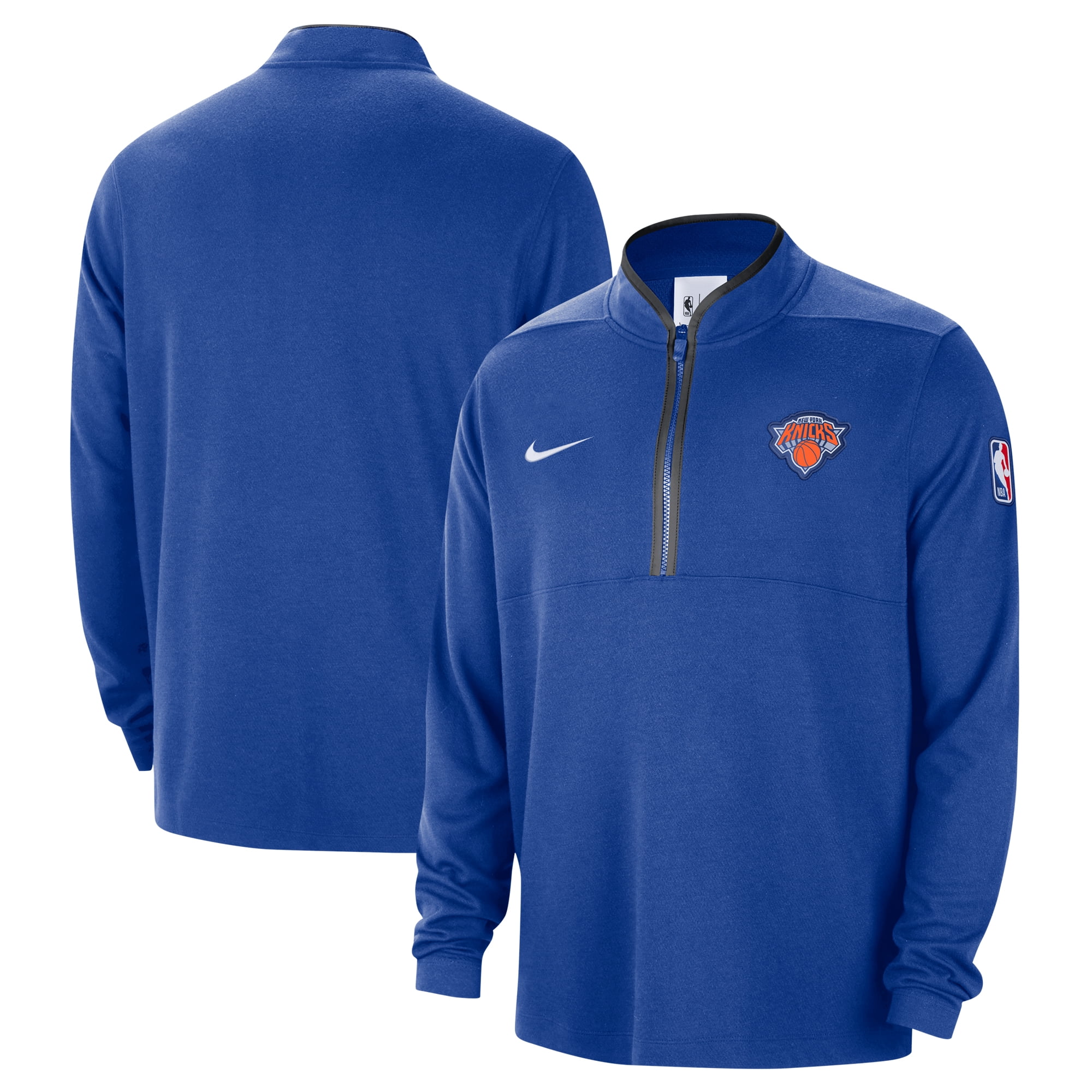 Men's Nike Blue New York Knicks 2024/25 Courtside Performance Half-Zip ...