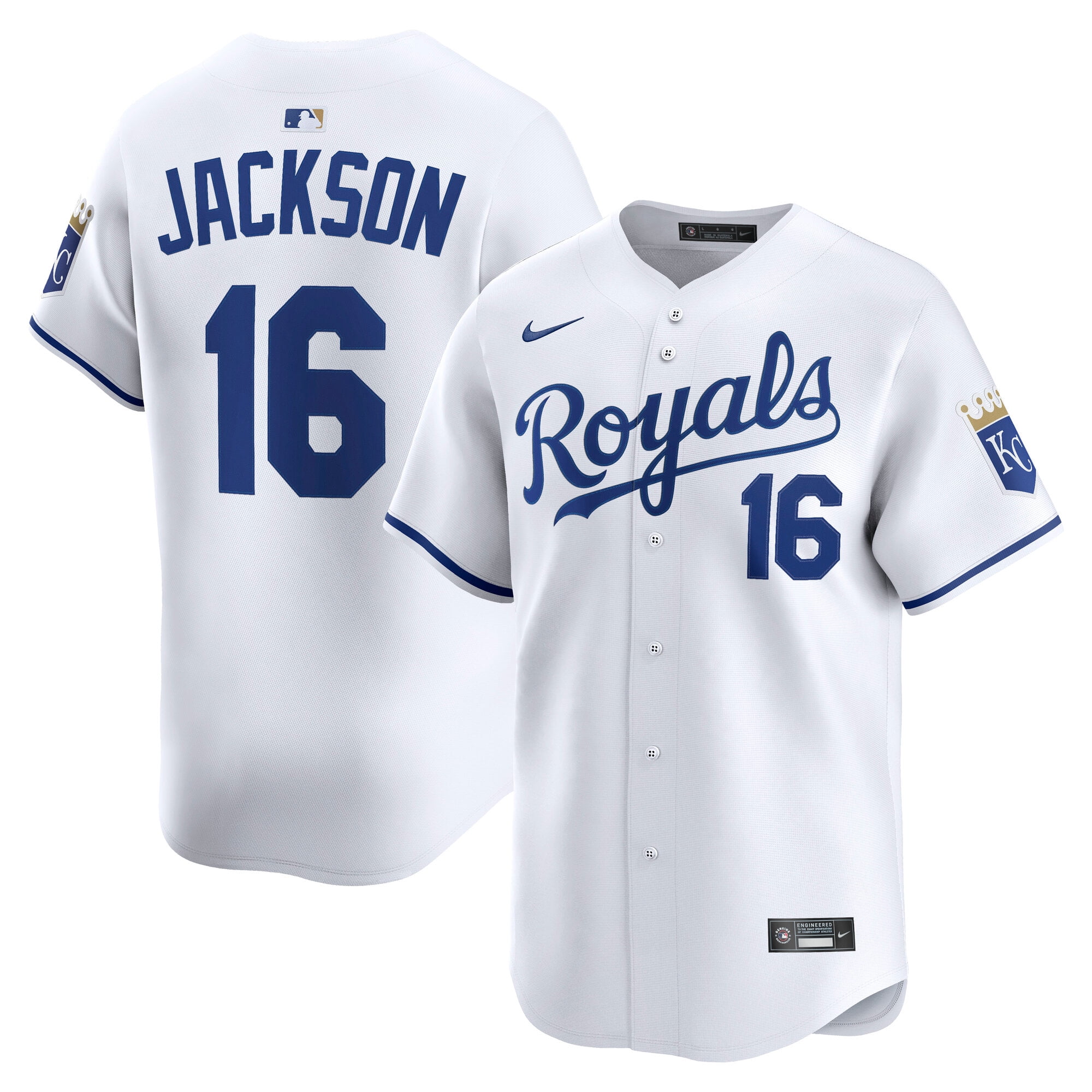 Men's Nike Bo Jackson White Kansas City Royals Home Limited Player ...