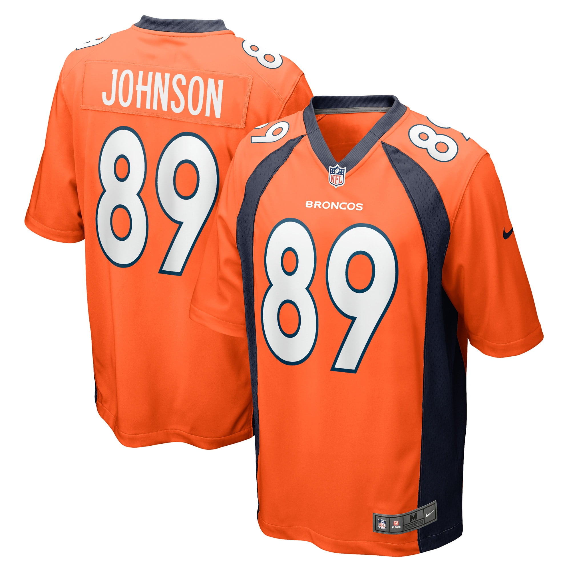 Men's Nike Brandon Johnson Orange Denver Broncos Game Player Jersey ...
