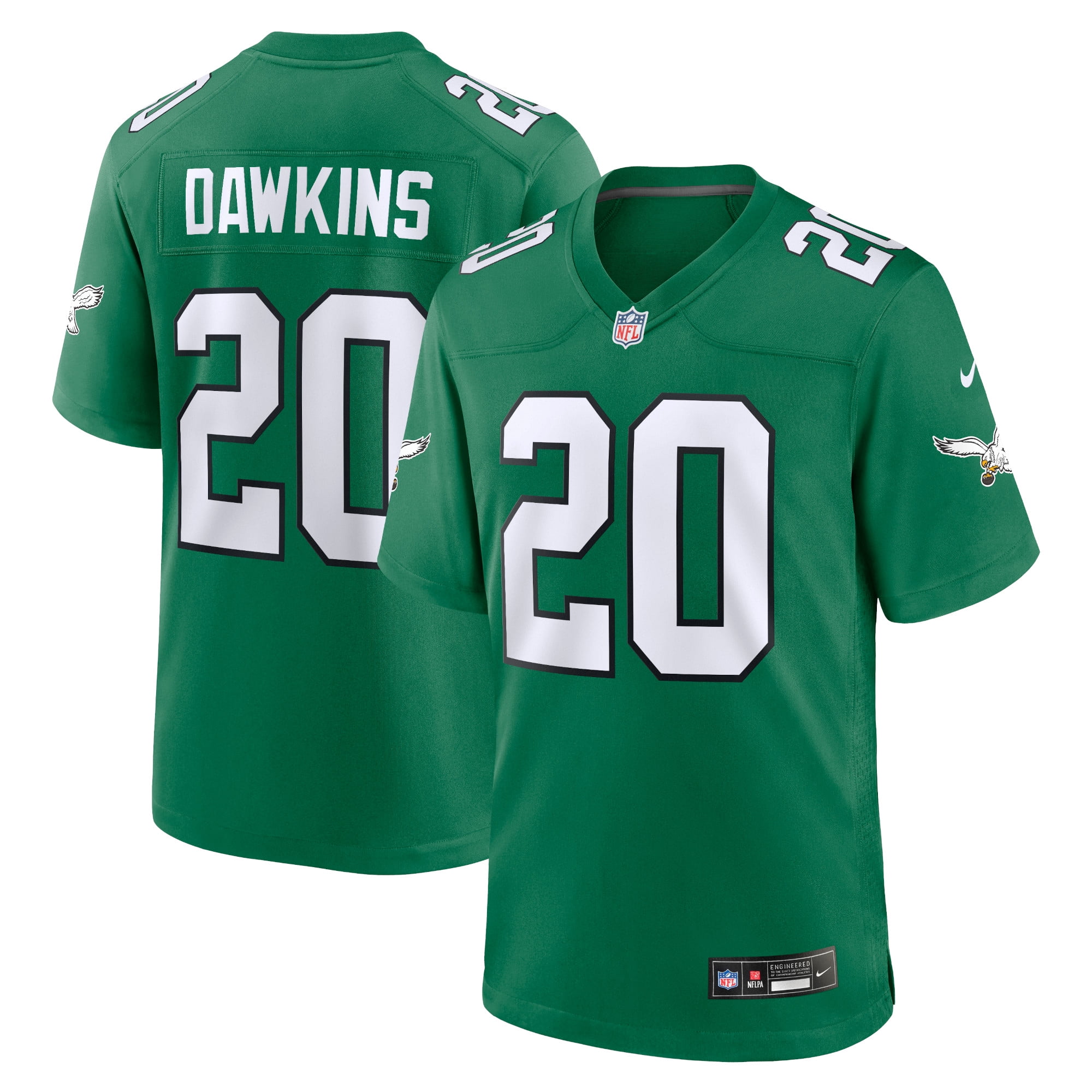 Men's Nike Brian Dawkins Kelly Green Philadelphia Eagles Alternate ...