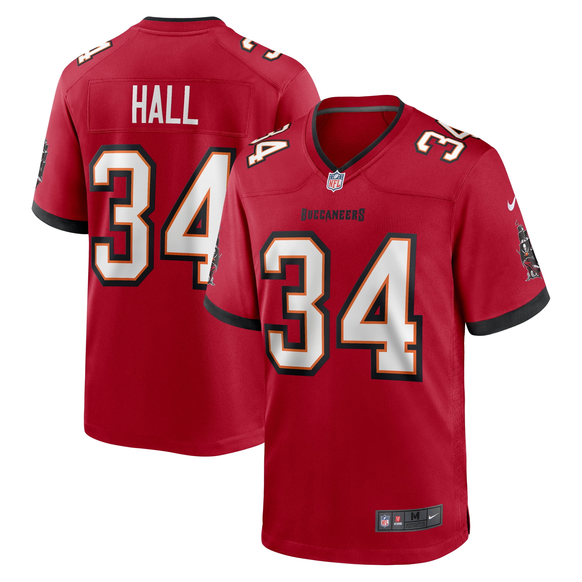 Men's Nike Bryce Hall Red Tampa Bay Buccaneers Team Game Jersey ...