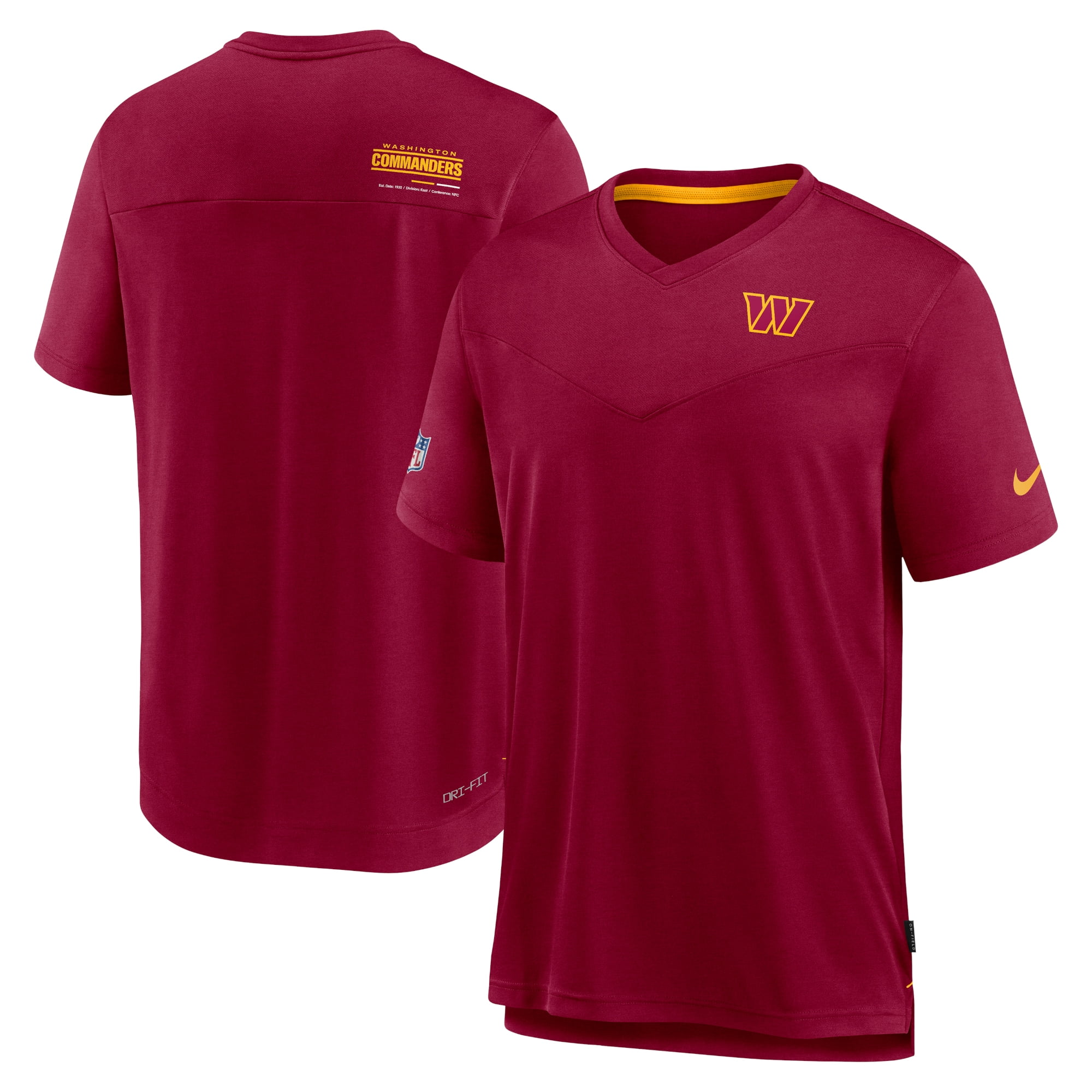 Men's Nike Burgundy Washington Commanders Sideline Coach Chevron Lock ...