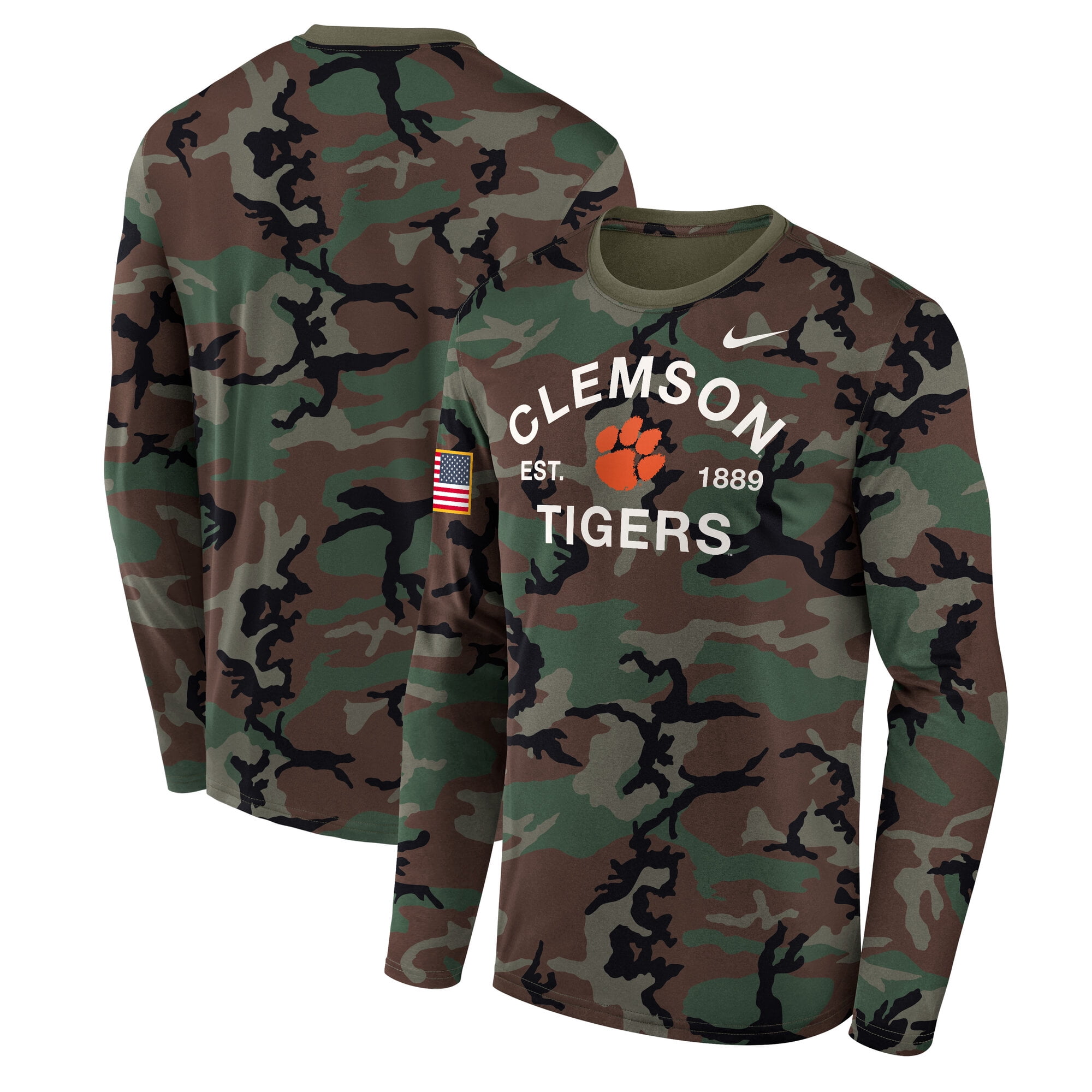 Men's Nike Camo Clemson Tigers 2025 Military Appreciation Legend Dri ...