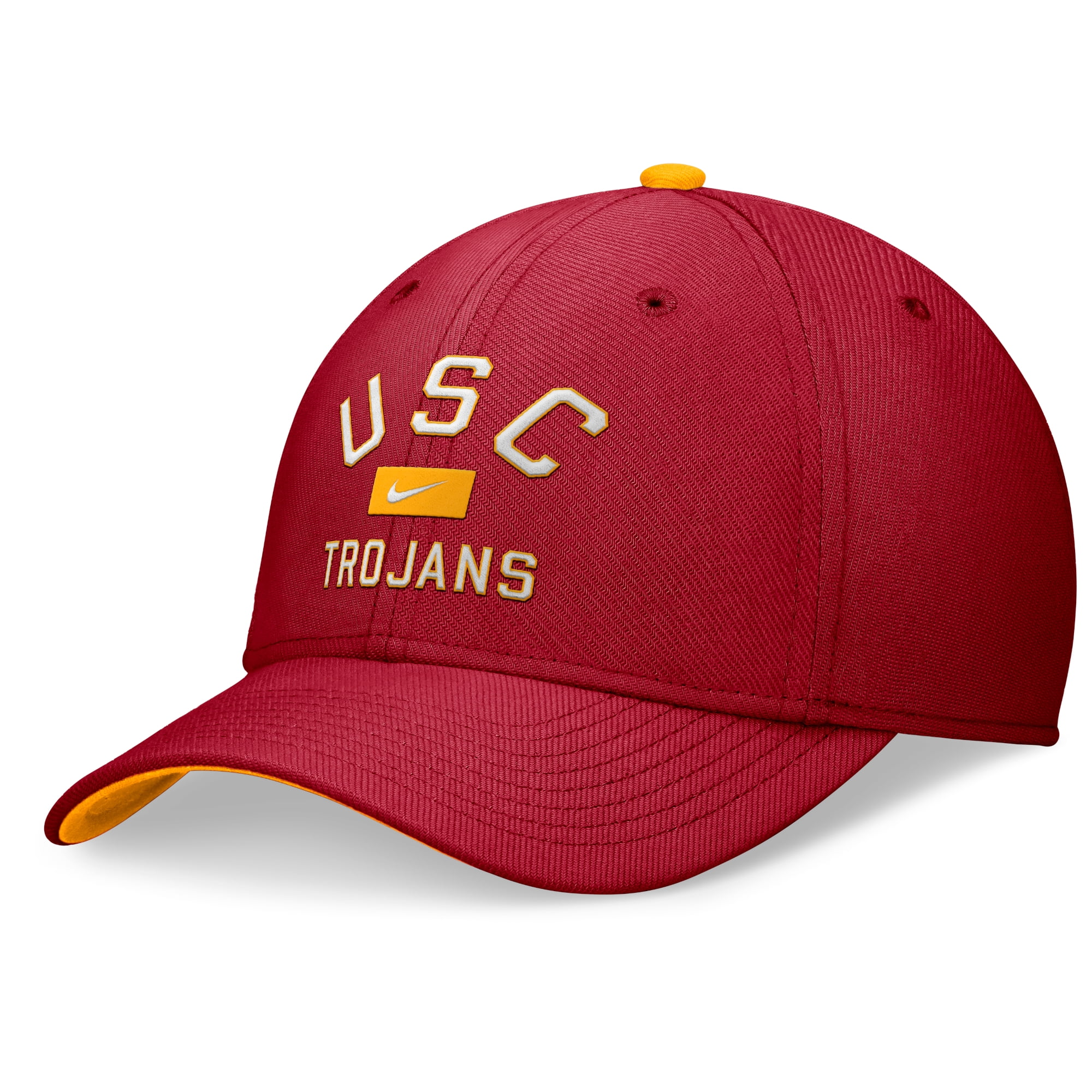 Men's Nike Cardinal USC Trojans Primetime Rise Swoosh Flex Hat ...