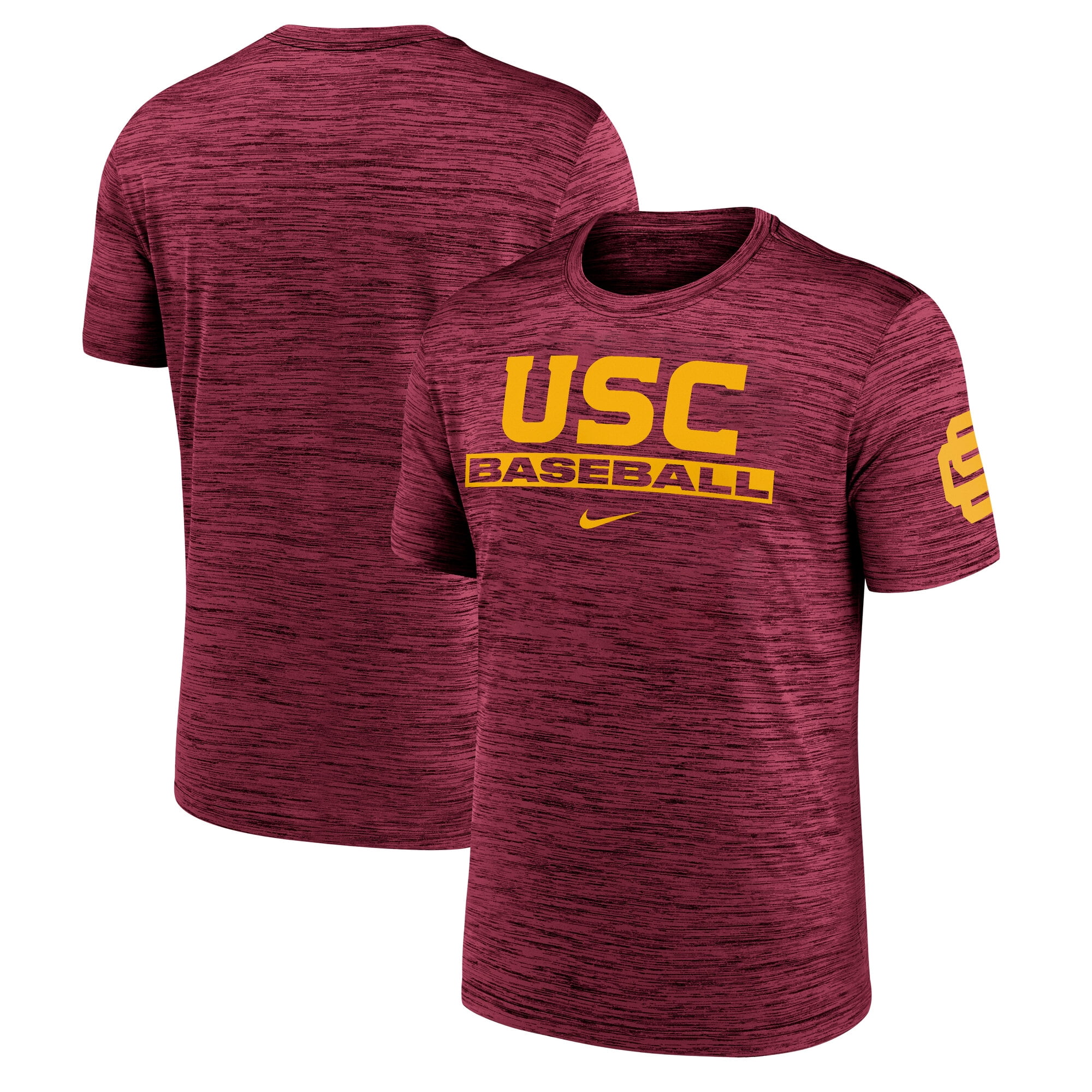 Men's Nike Cardinal USC Trojans Velocity Baseball Wordmark Stack Dri ...