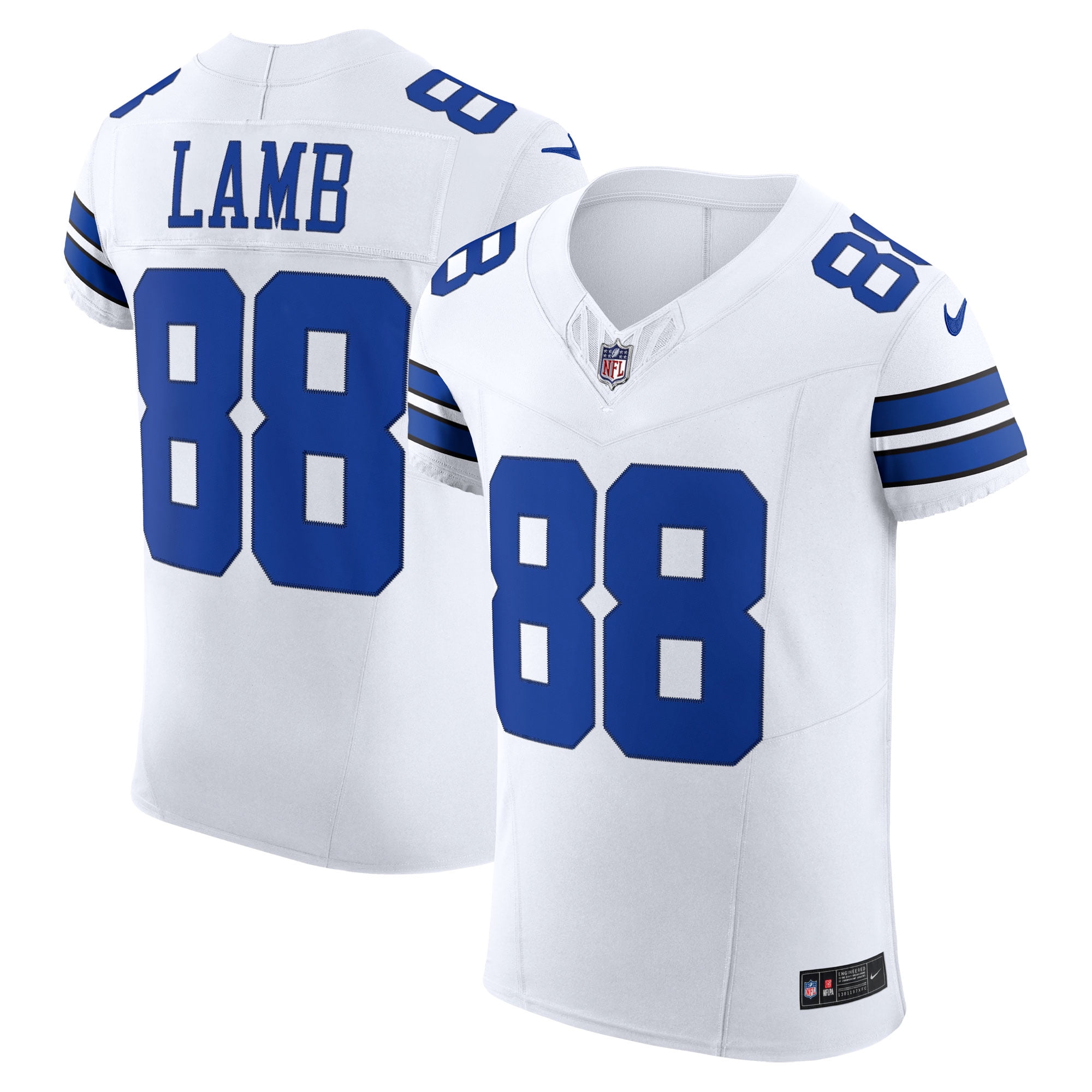 Men's Nike CeeDee Lamb White Dallas Cowboys Vapor F.U.S.E. Elite Jersey ...