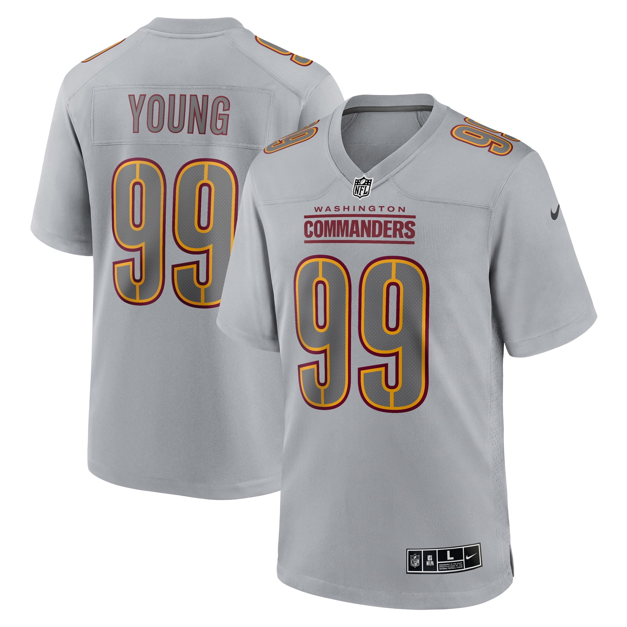 Men's Nike Chase Young Gray Washington Commanders Atmosphere Fashion ...